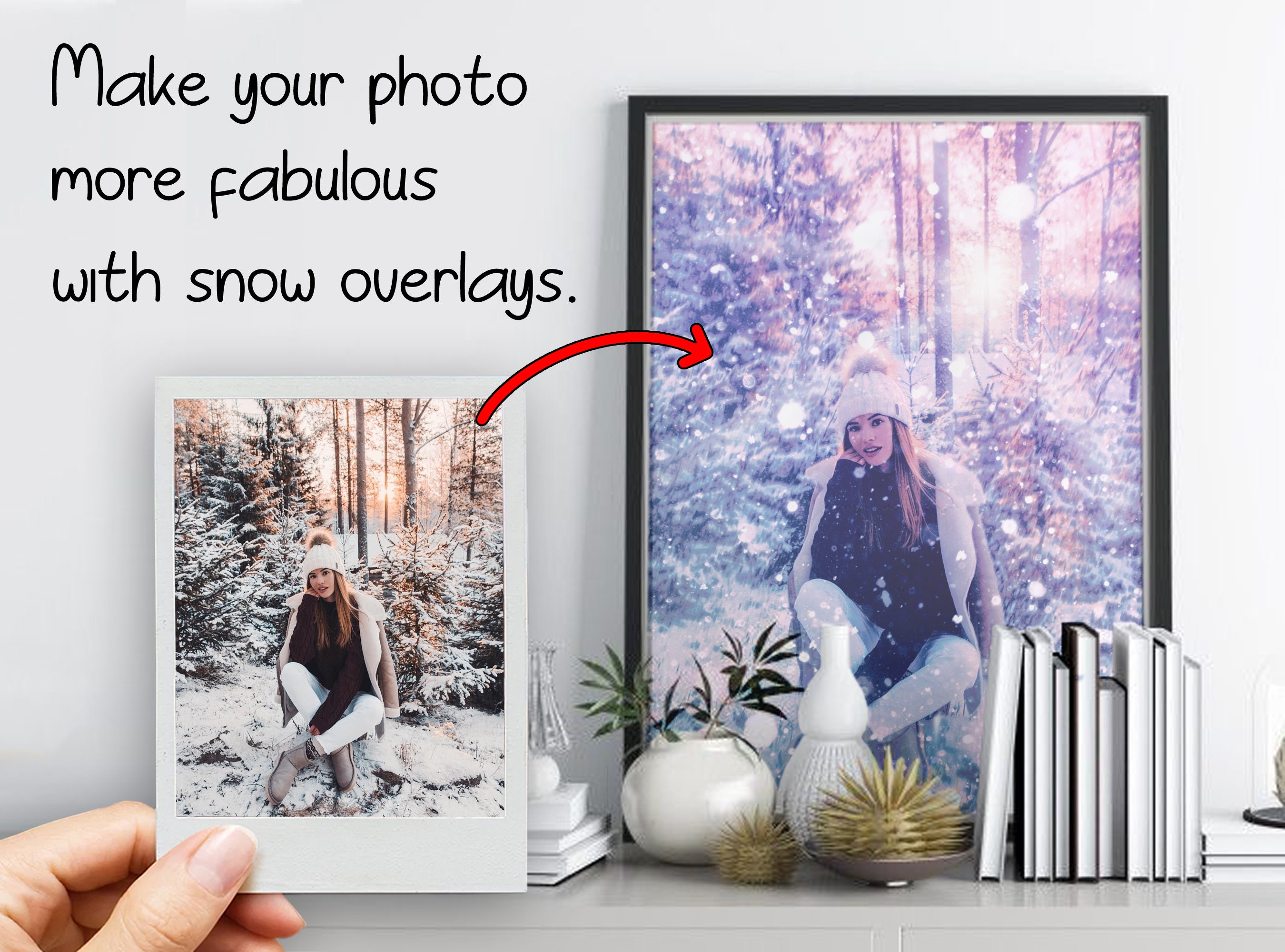 Winter Overlay Falling Snow Overlay Winter Overlay - Etsy