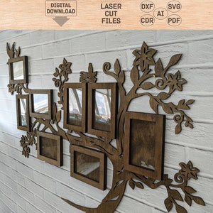 Family Tree Pdf, Family Tree Dxf, Family Tree Wall Art Svg, Family Tree ...