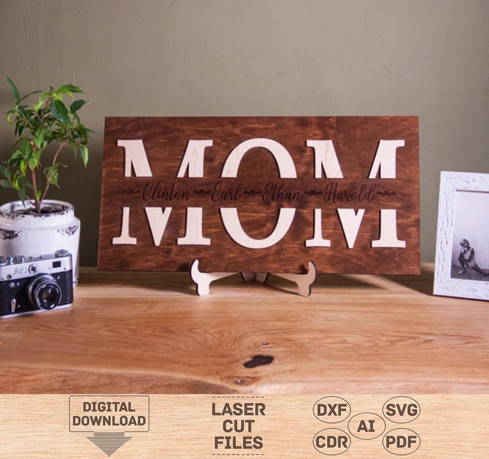 Mom Sign Svg Mom Sign Pdf Mom Sign Dxf Mom Sign Cdr Mom - Etsy