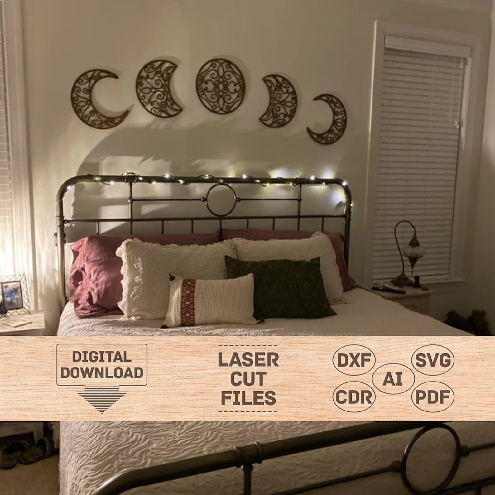 Moon Phase Svg, Moon Phase Laser Cut, Moon Phase Pattern, Moon Phase ...