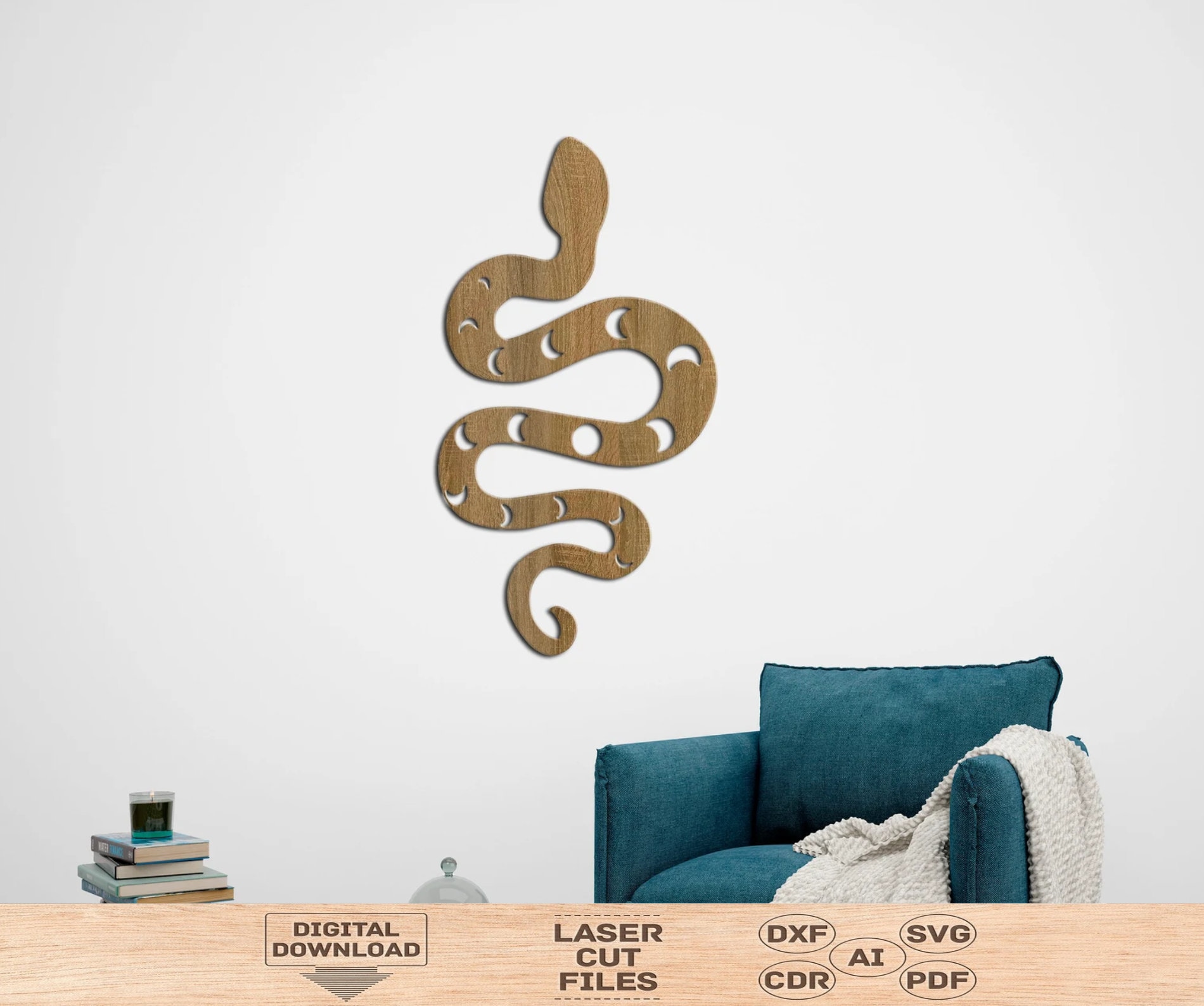 Snake Wall Art, Snake Svg File, Snake Wall Decor, Laser Cut Wall Art ...
