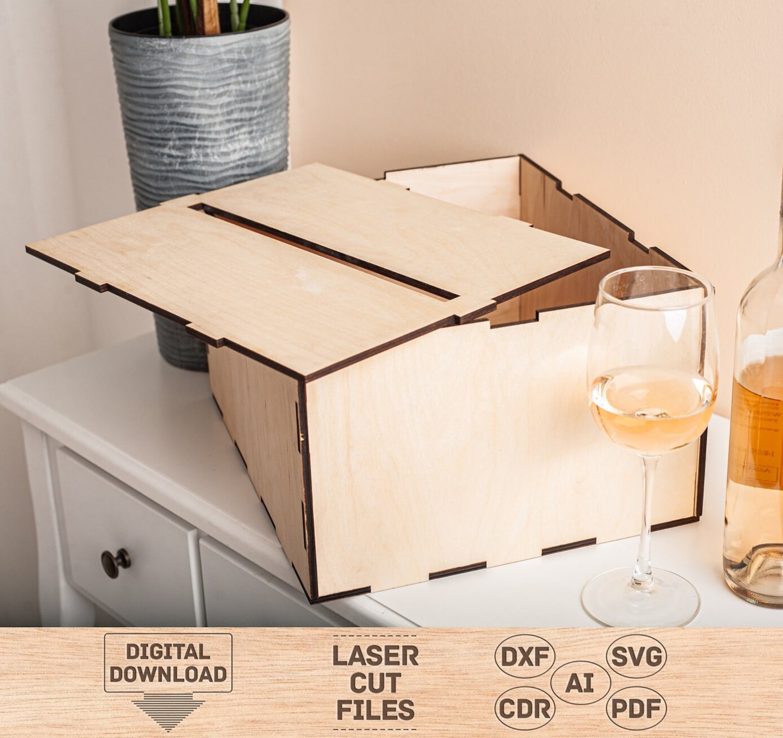 Wedding Card Box Svg, Wedding Card Box Laser Cut, Wedding Card Box ...