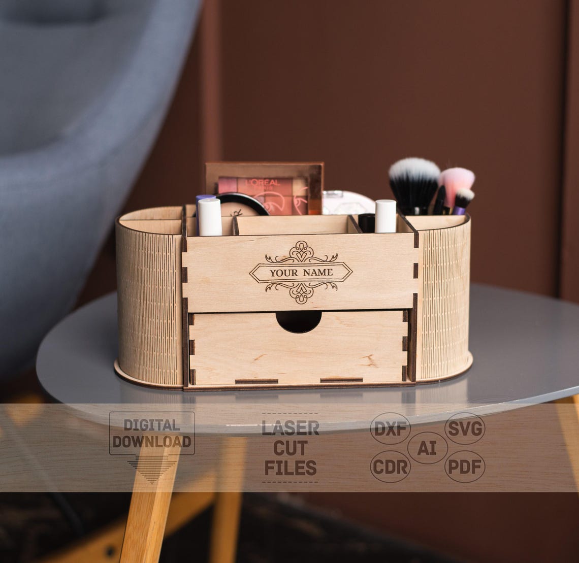 Cosmetic Organizer Svg, Cosmetic Organizer Pdf, Cosmetic Organizer ...