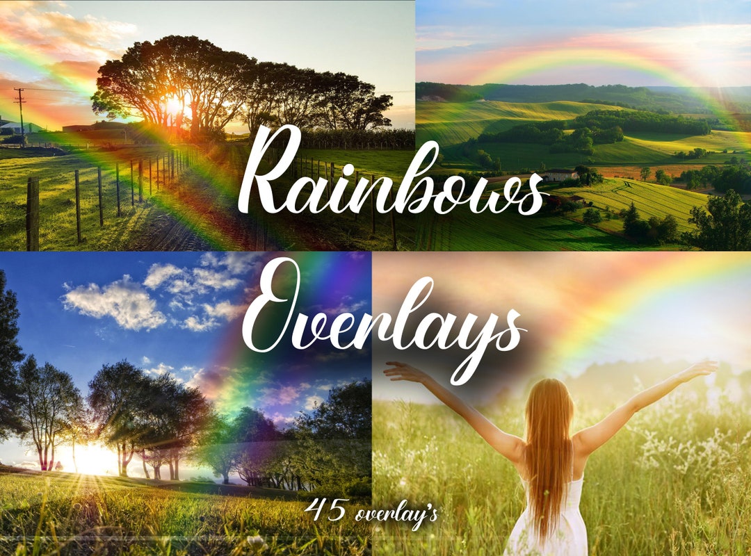 45 Rainbow Overlay,rainbow Overlays for Photoshop,rainbow Photoshop ...