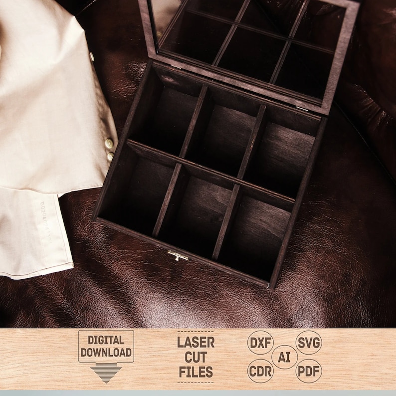 Wooden Watch Box Svg, Wooden Watch Box Pdf, Wooden Watch Box Pattern ...