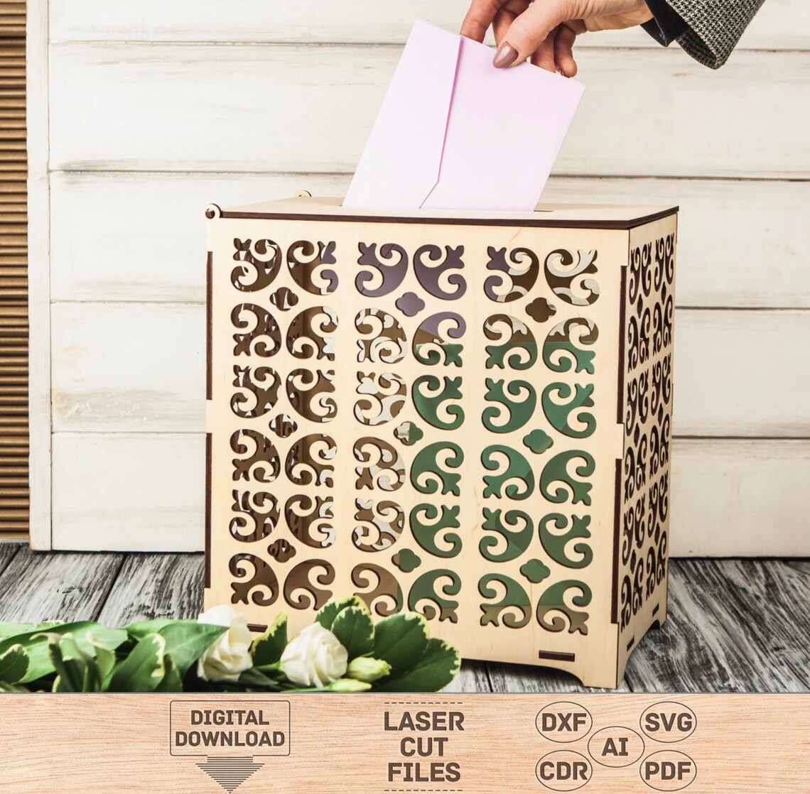 Wedding Card Box Svg Wedding Card Box Pdf Wedding Card Box - Etsy