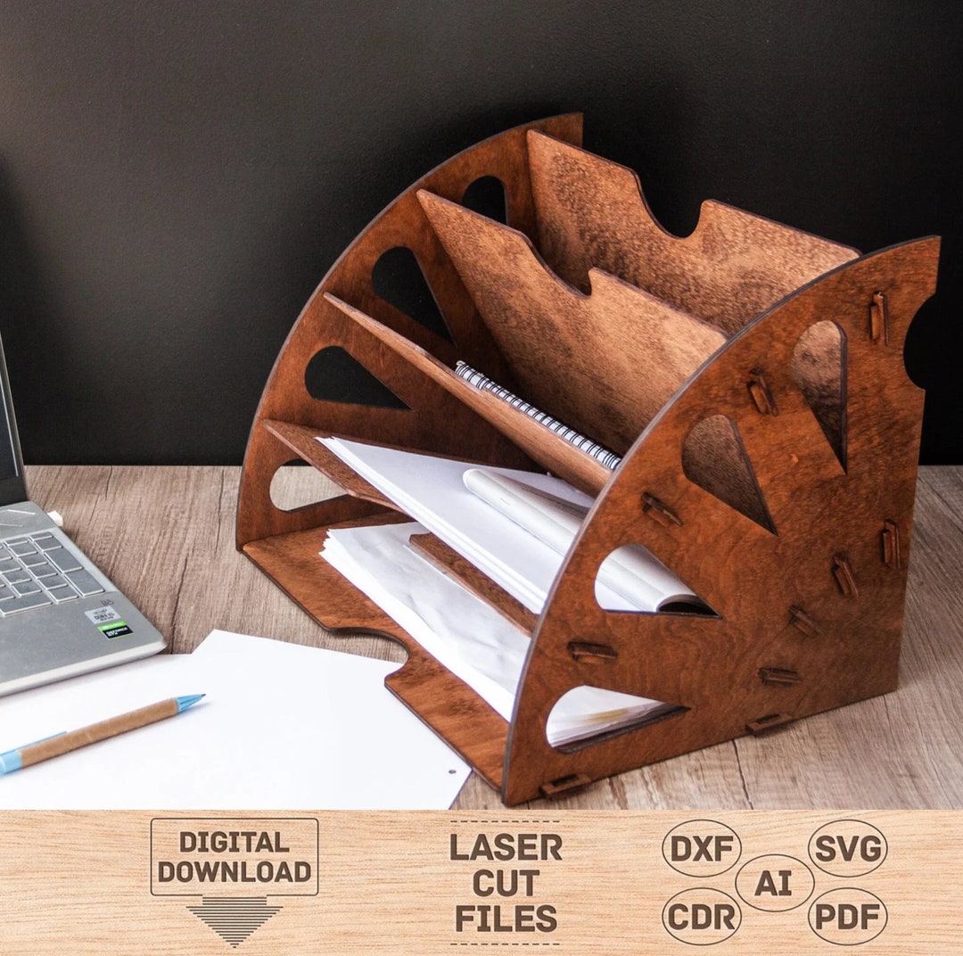 Desk Organizer Svg, Desk Organizer Pdf, Desk Organizer Dxf, Document ...