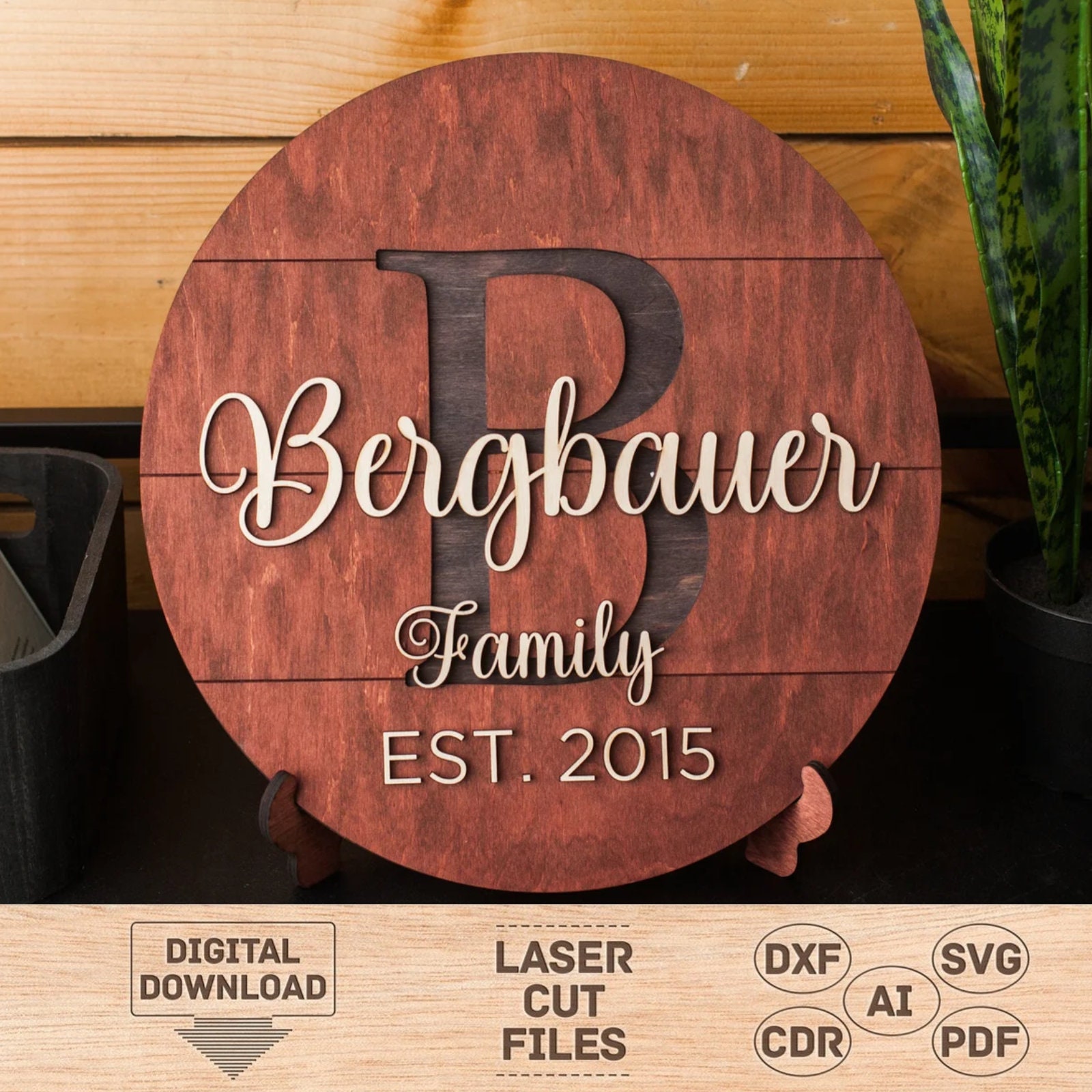 Last Name Sign Svg, Last Name Sign Pdf, Last Name Sign Dxf, Wedding ...