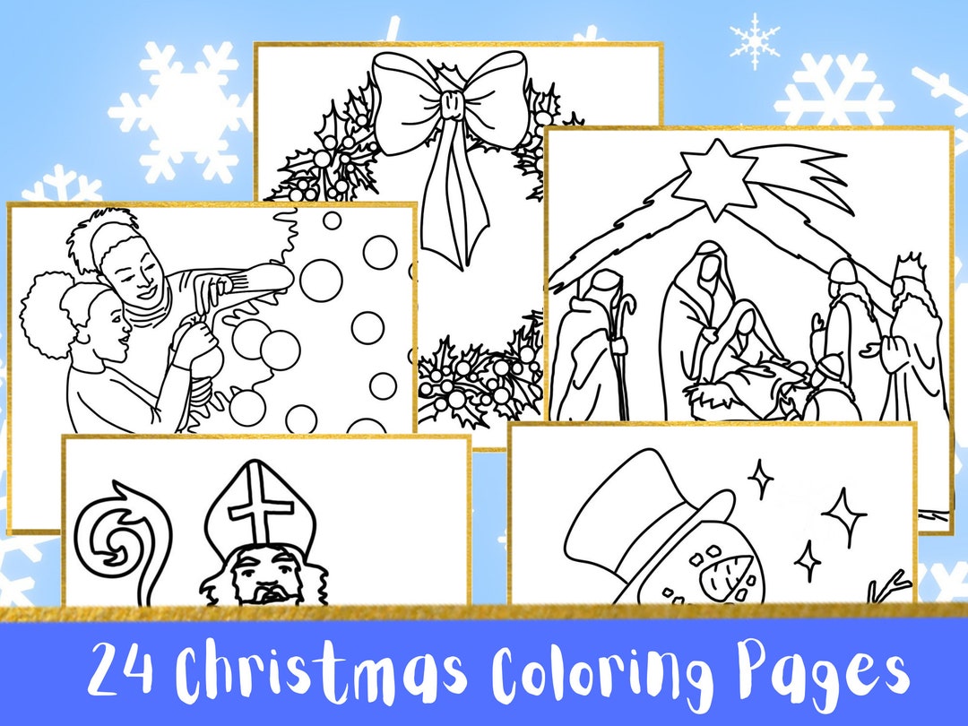 Christmas Advent Calendar Coloring Pages | Coloring Book for Kids ...