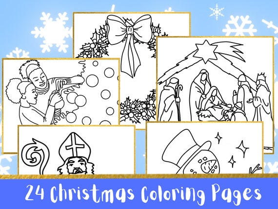 Nativity Advent Calendar Coloring Pages