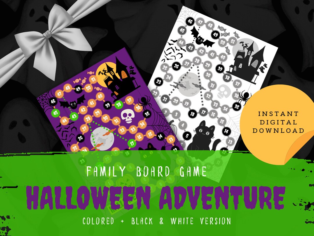 Halloween Family Board Game | Halloween Adventure | Instant Digital ...