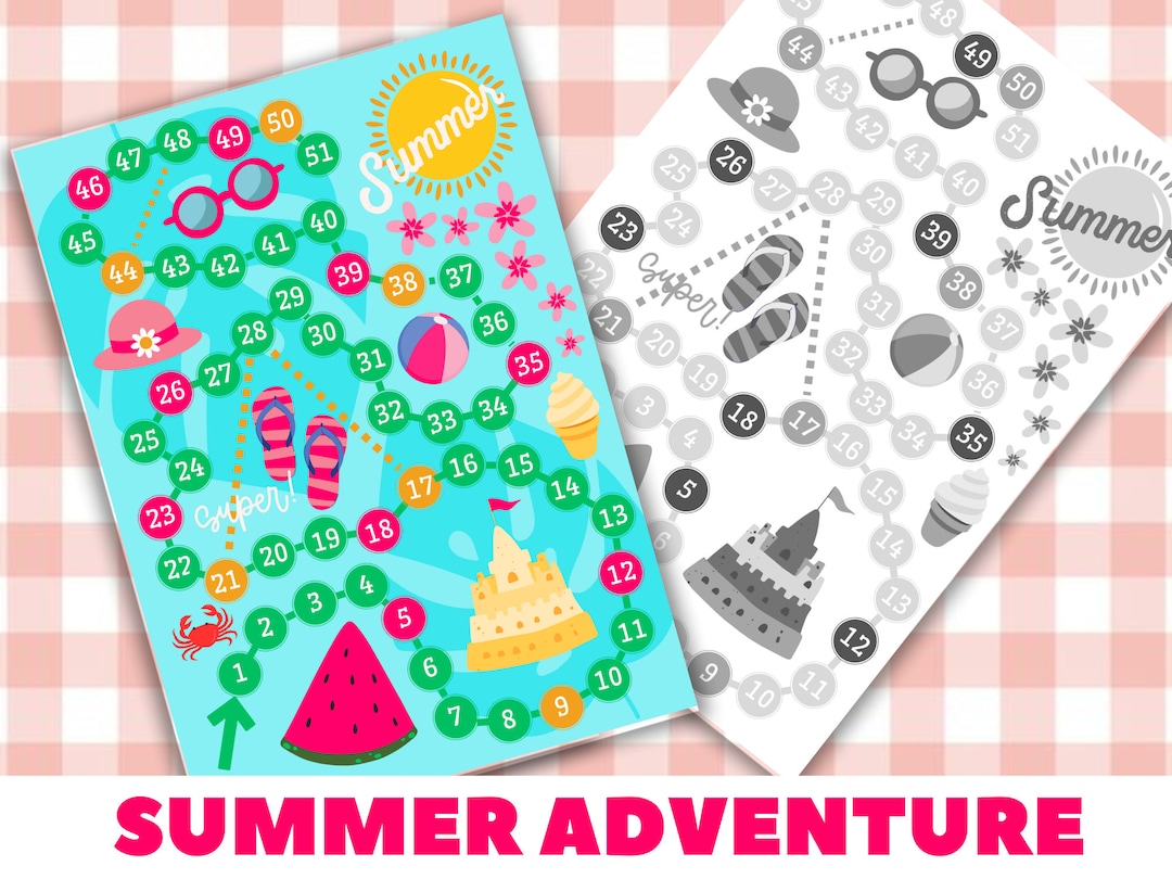 Summer Family Board Game | Beach Adventure | Instant Digital Download ...