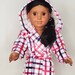 Pink, Purple & White Plaid Robe With Hood for 18 Inch Doll - Etsy