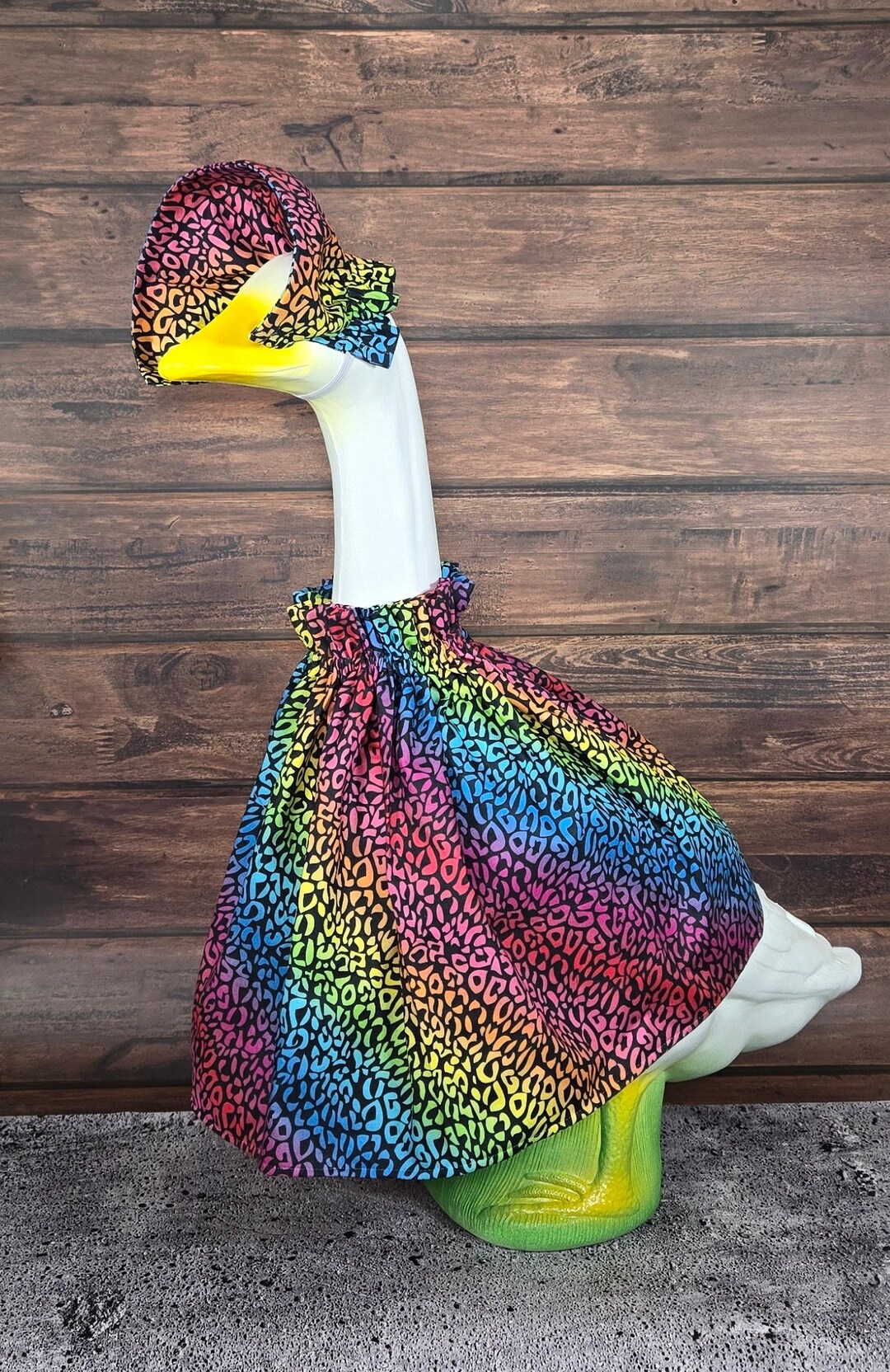 Rainbow Cheetah Porch Goose Outfit - Etsy