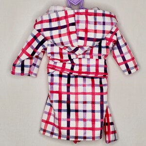 Pink, Purple & White Plaid Robe With Hood for 18 Inch Doll - Etsy