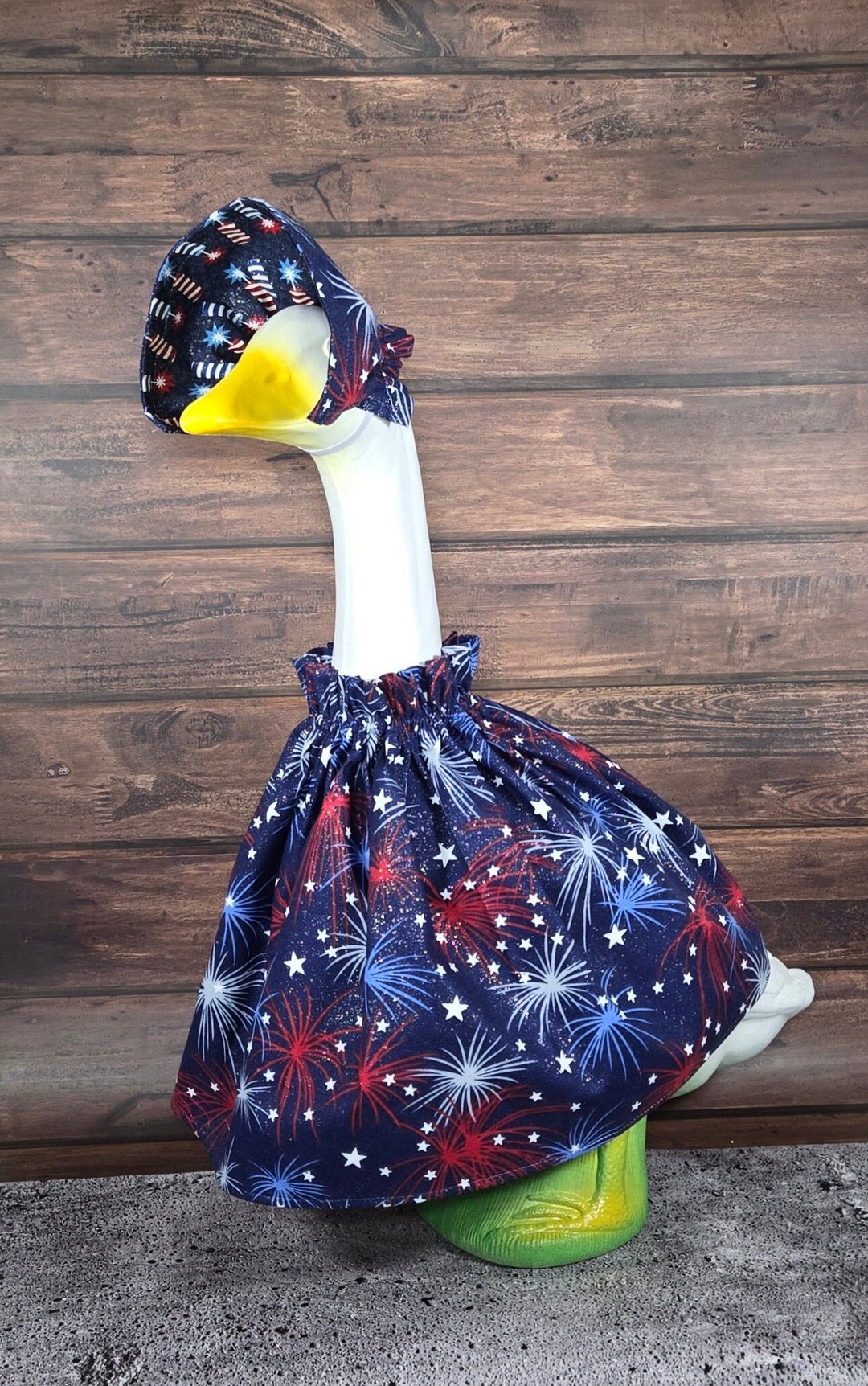 Red, White & Blue Fireworks Porch Goose Outfit - Etsy