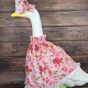 Pink Roses Valentine's Day Mother's Day Baby/large Porch Goose Outfit ...