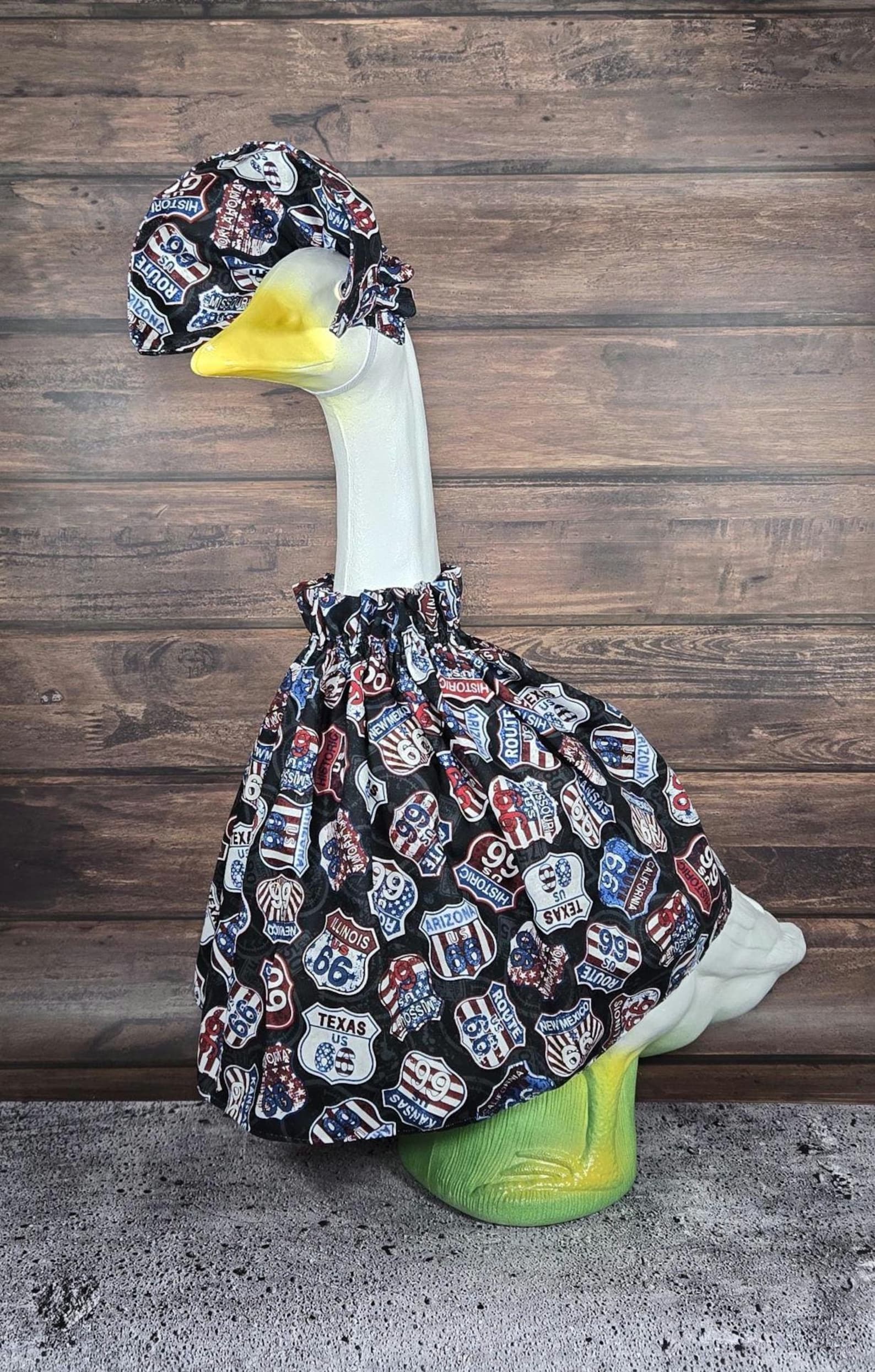Red White & Blue Route 66 Shields Porch Goose Outfit - Etsy