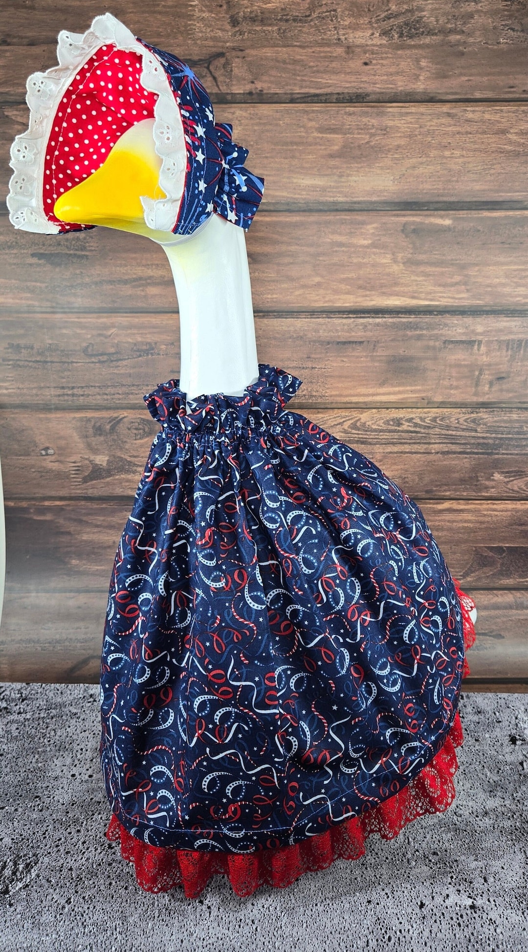 Porch Goose Outfit Red White Blue Fireworks & Streamers - Etsy
