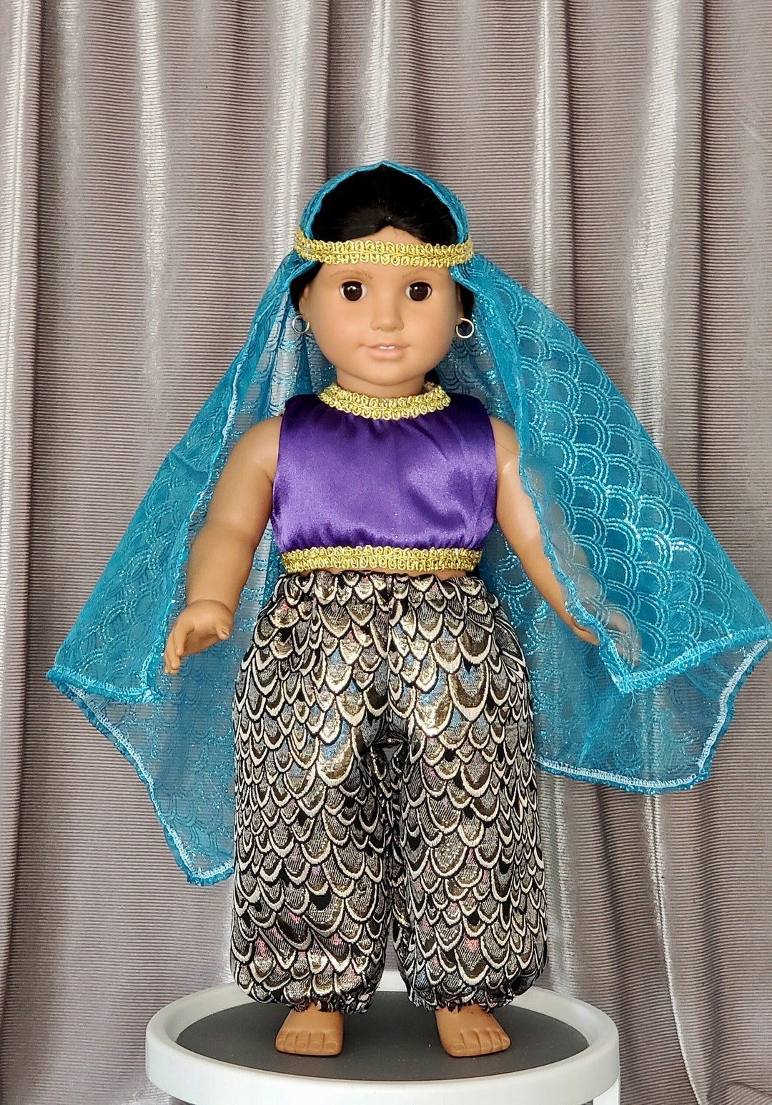 Purple, Blue & Gold Scheherazade Arabian Nights Costume for 18 Inch ...