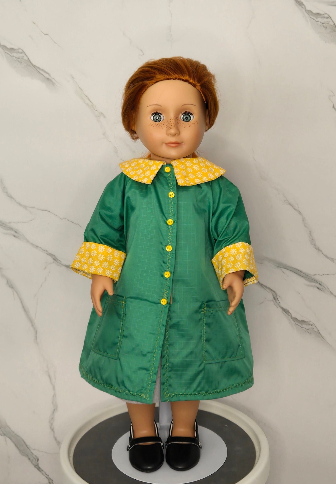 Green & Yellow Daisy Raincoat for 18 Inch Doll - Etsy