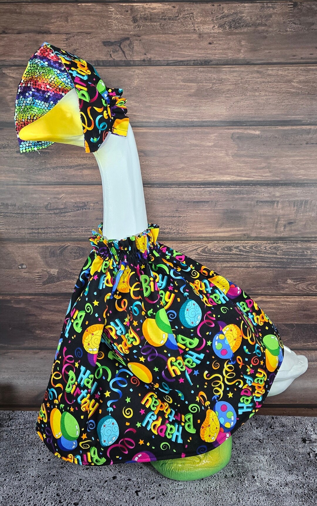Colorful Birthday Wishes Porch Goose Outfit - Etsy
