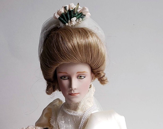 Franklin Heirloom GIBSON GIRL BRIDE Porcelain Doll, Romantic Bride Doll ...
