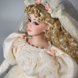 Extra Large Porcelain Doll, Genuine Fine Porcelain Bride Doll, Heirloom ...