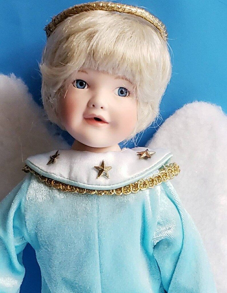 Genuine Porcelain Doll Fine Bisque Doll Angel Porcelain - Etsy