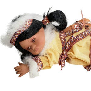 Native American Porcelain Baby Doll, American Native Indian Porcelain ...