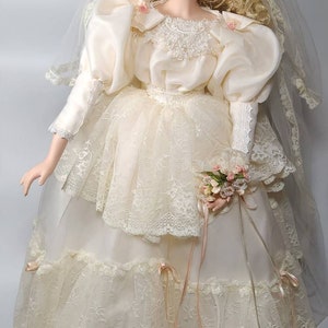 Extra Large Porcelain Doll, Genuine Fine Porcelain Bride Doll, Heirloom ...