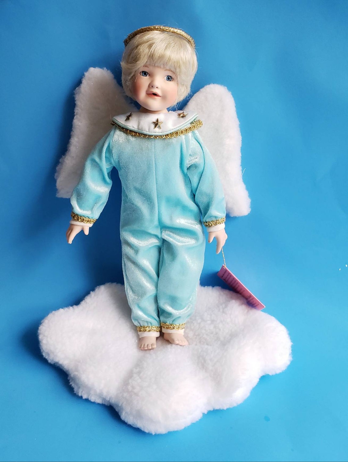Angel Porcelain Doll Bedtime Angel Guardian Angel Fine Etsy