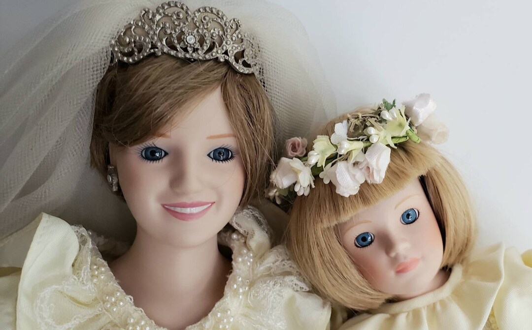 PRINCESS DIANA Bride Doll, 21” Tall, 1985 Danbury Mint, Diana and Her ...
