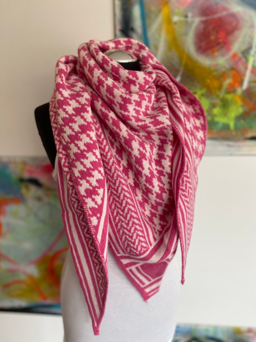 Cashmere Scarf//musthave//pink//onesize//casmere//triangular Scarf//xl ...