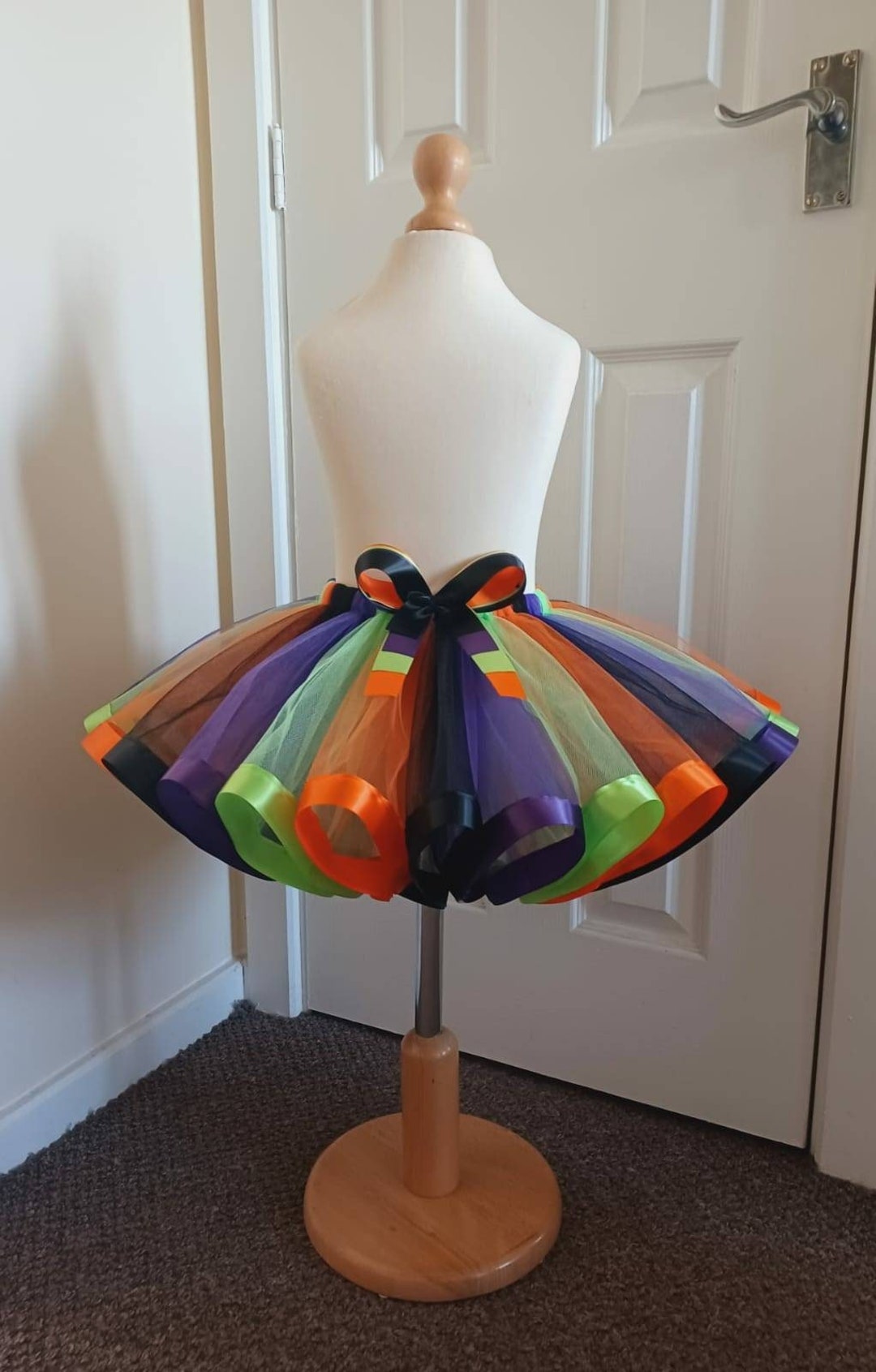 Girls Black Purple Green Orange Tutu Skirt Toddler Halloween Tulle ...