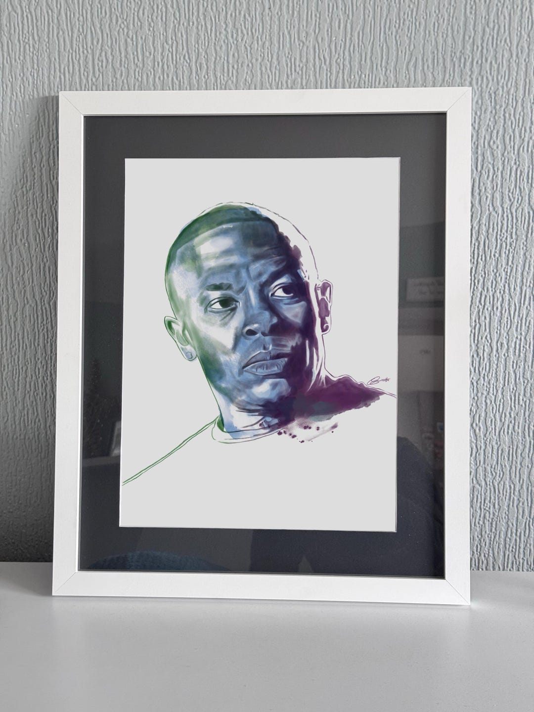 Dr Dre Watercolour Illustration Poster Print Unframed - Vibrant Art for ...