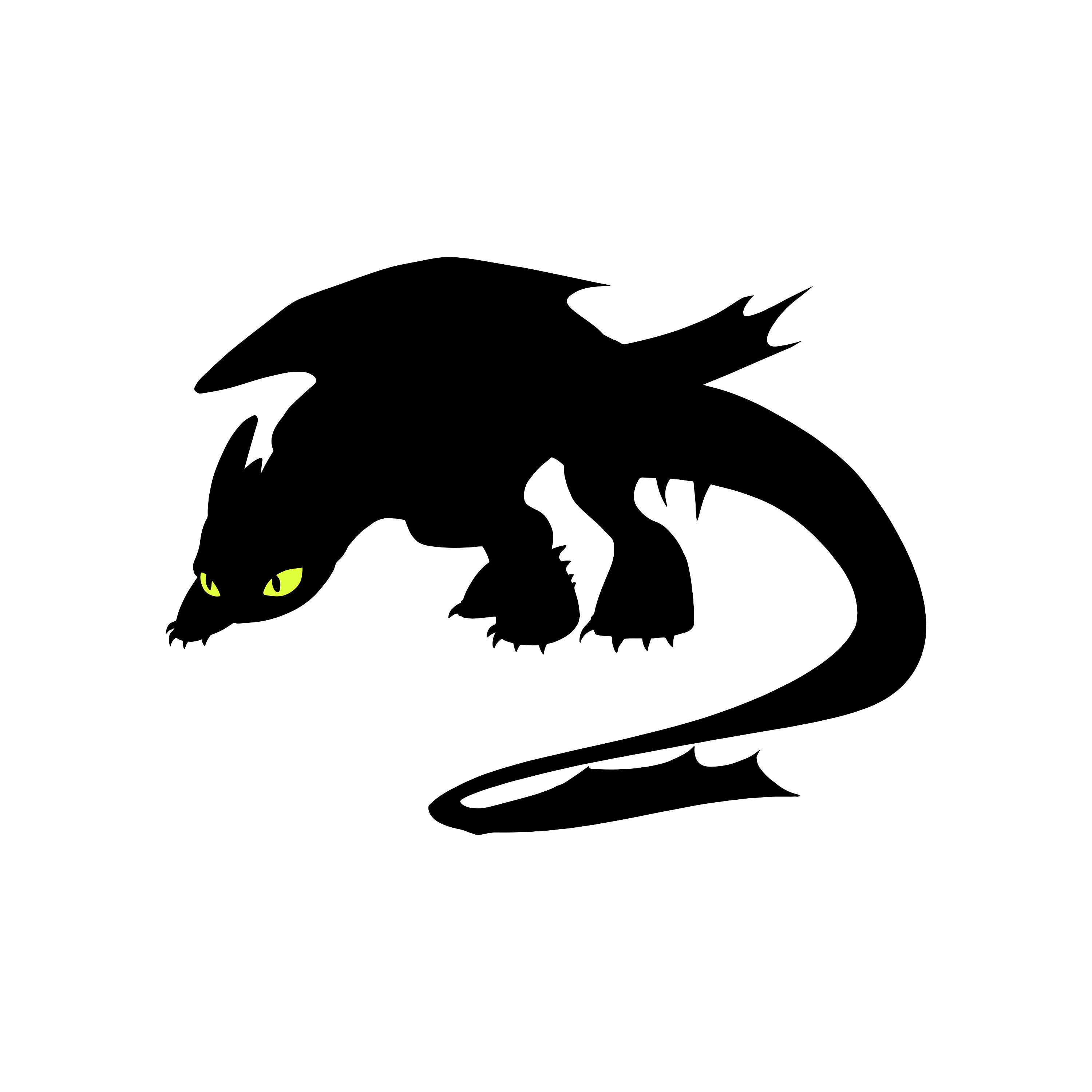 Toothless Dragon Silhouette