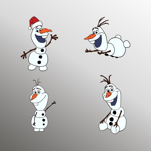 4 Olaf SVG for Cricut and Silhouette Cutting Machines Frozen - Etsy