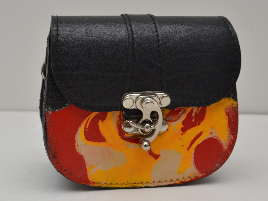 Mini Purse, Tiny Purse , Hand Painted Coin Purse, Leather Coin Purse ...