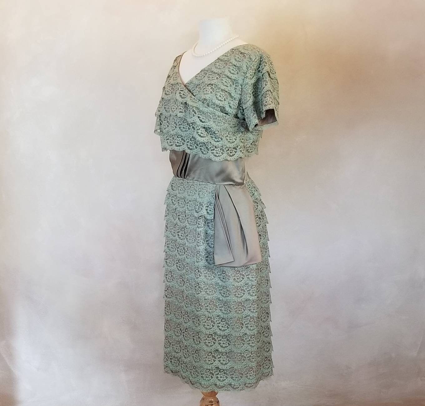 Vintage 1950 Dinner Cocktail Dress XL - Etsy