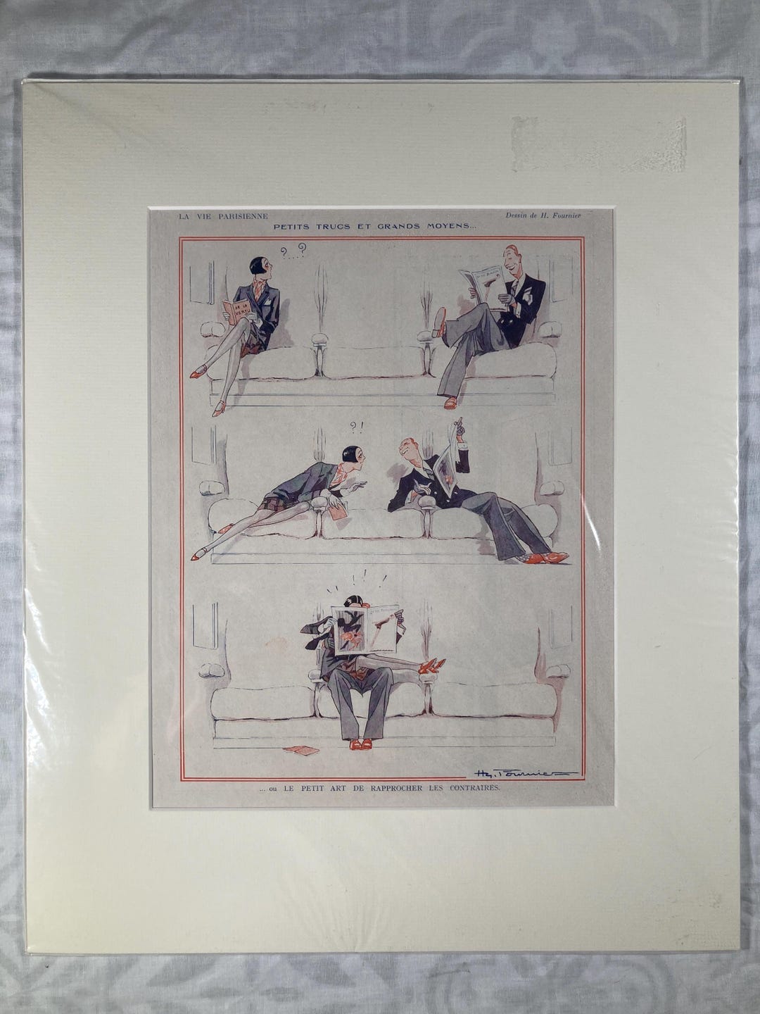 Authentic Antique 1926 by Henry Fournier From La Vie Parisienne ...