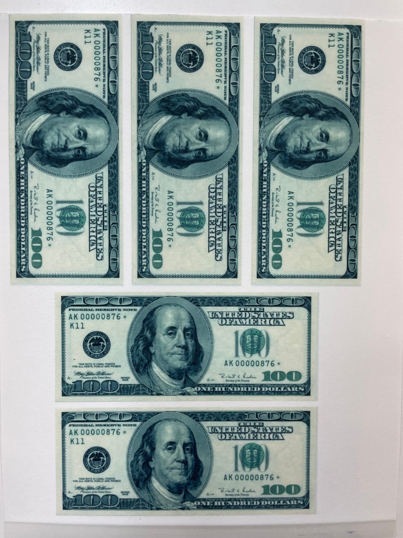 100 Dollar Bill Edible Image, Bill Edible Images, Edible Images, Edible ...