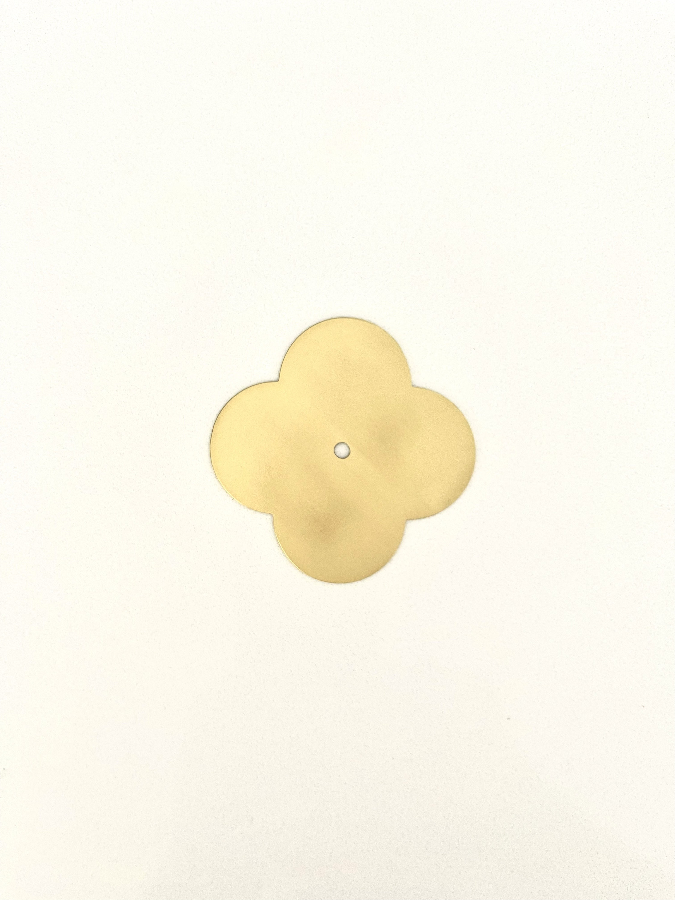 Brass Clover/star Base Plate Farmhouse Cabinet Hardware - Etsy