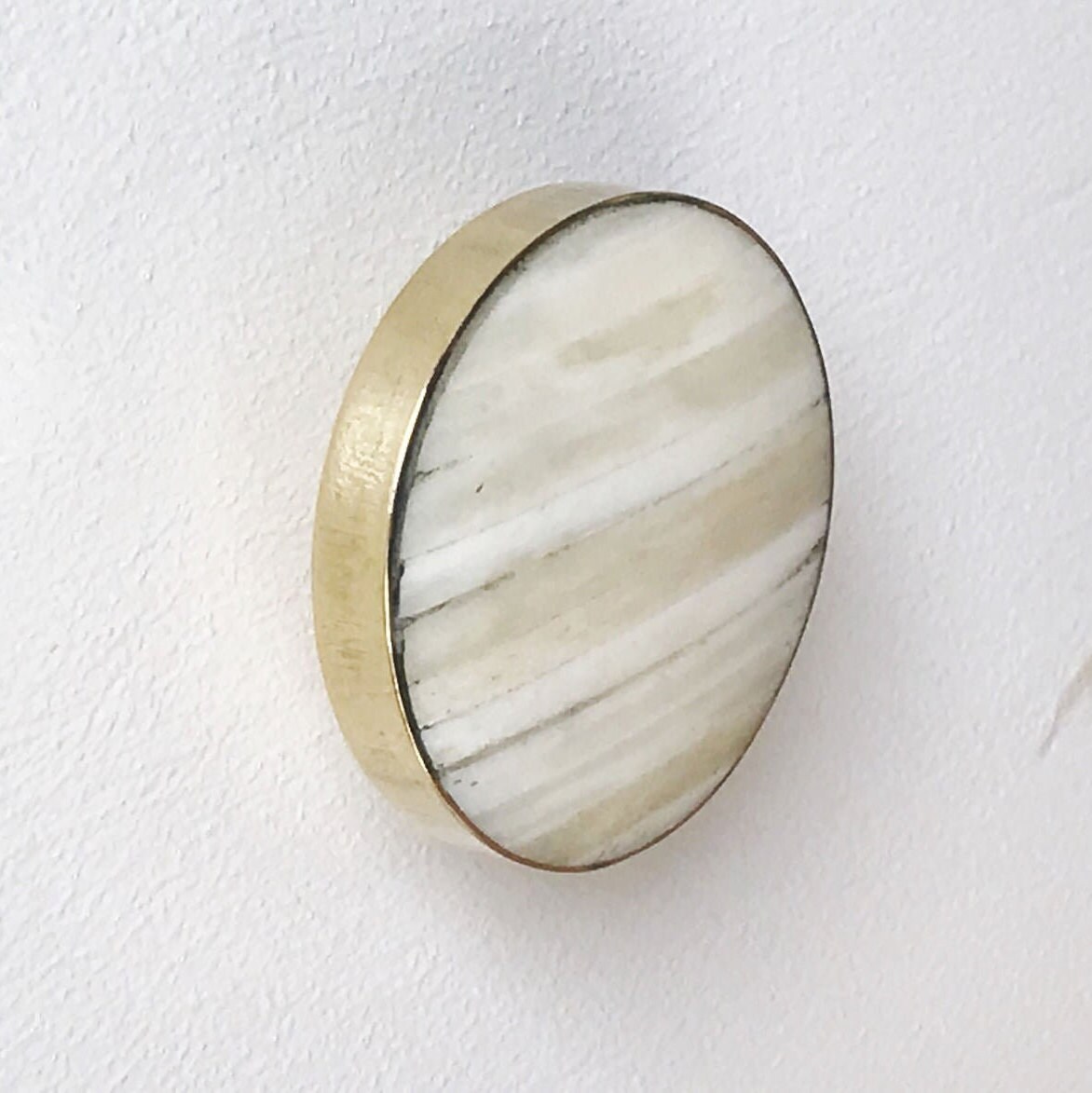Brass and Bone Inlay Cabinet Knob Striped Farmhouse Drawer Pull - Etsy