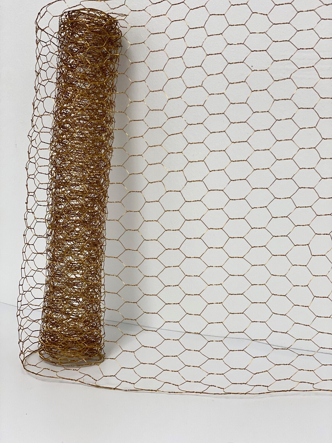 Gold Chicken Wire Netting Galvanized Hexagonal Mesh, DIY Craft Decor ...