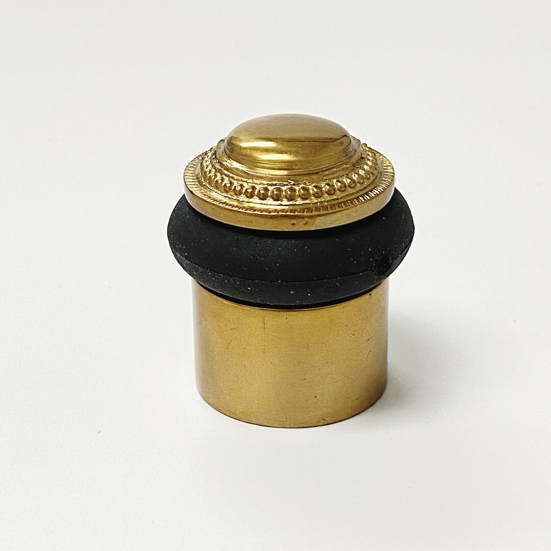 Beaded Solid Brass Door Stopper for Wall and Floor. (unlacquered) - Etsy