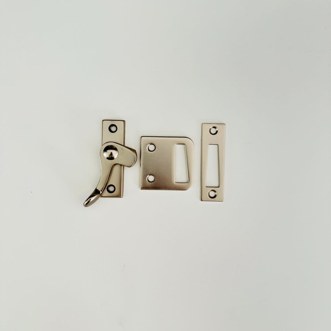 Brushed Nickel Casement Window or Storm Screen Latch With Lever Handle ...