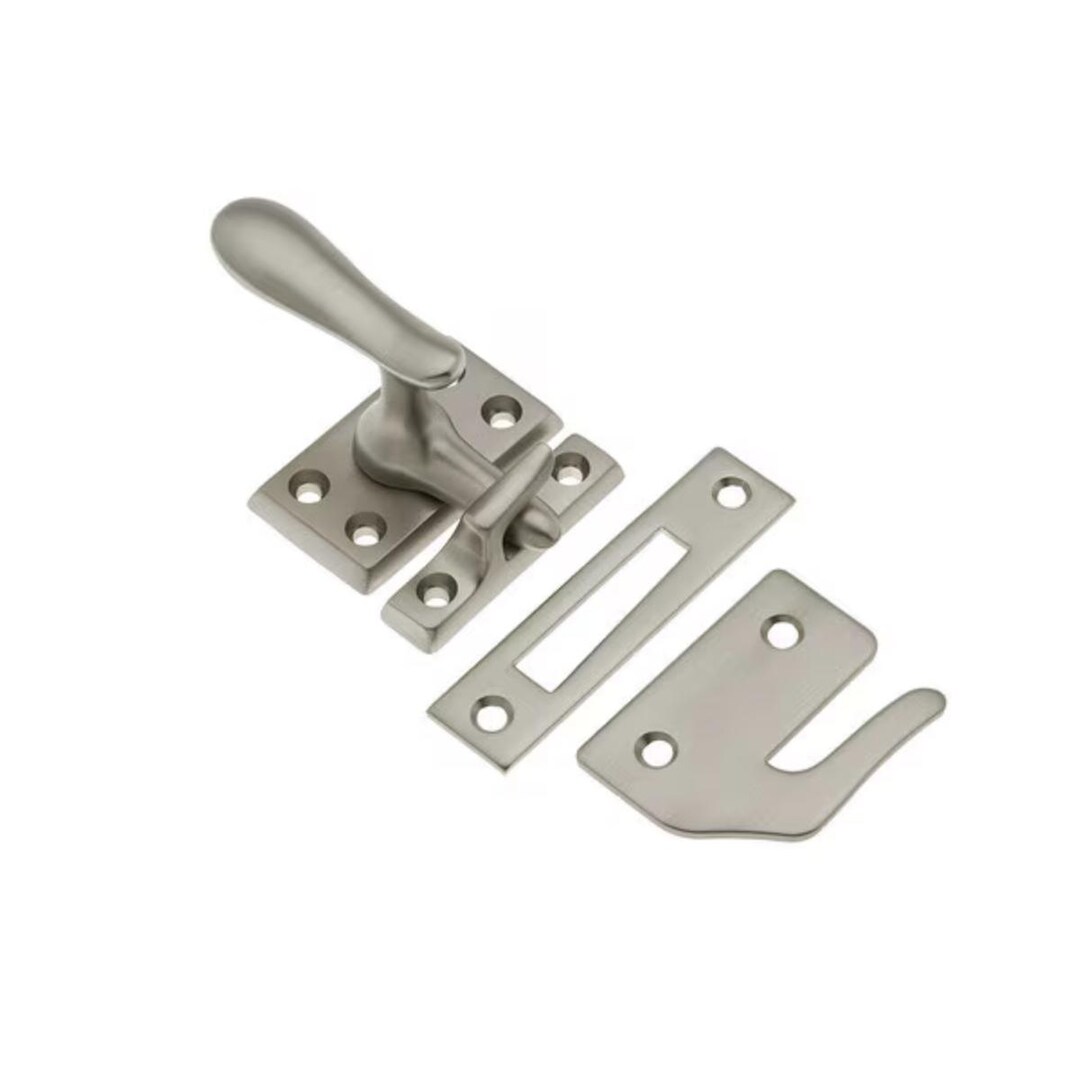 Casement Window Latch With 3 Strikes | Brushed Nickel - Etsy