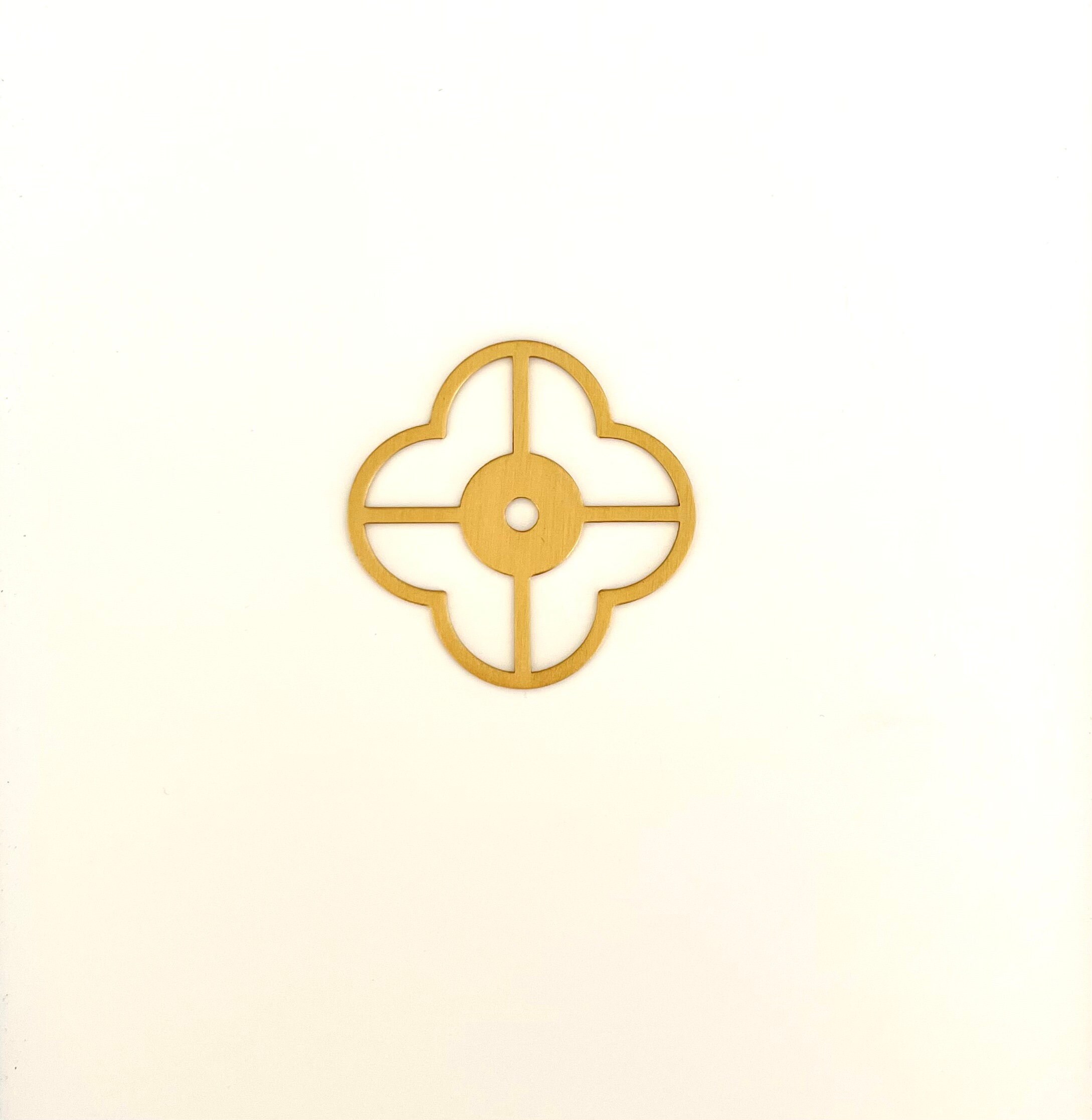 Brass Clover/star Base Plate Farmhouse Cabinet Hardware - Etsy