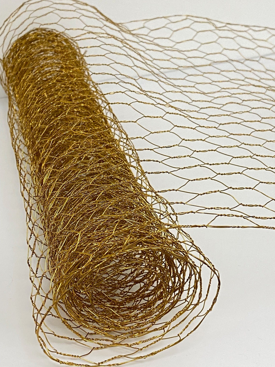 Gold Chicken Wire Netting Galvanized Hexagonal Mesh, DIY Craft Decor ...